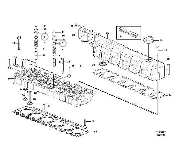 Retentor do cabeçote - 20847155 - BL60, BL61, BL61PLUS, BL70, BL71PLUS ...