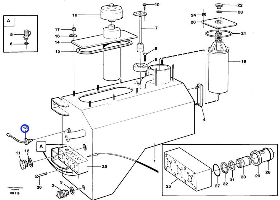 11039193 - Sensor de temperatura - EC130, EC150, EC200, EC230, EC280 ...