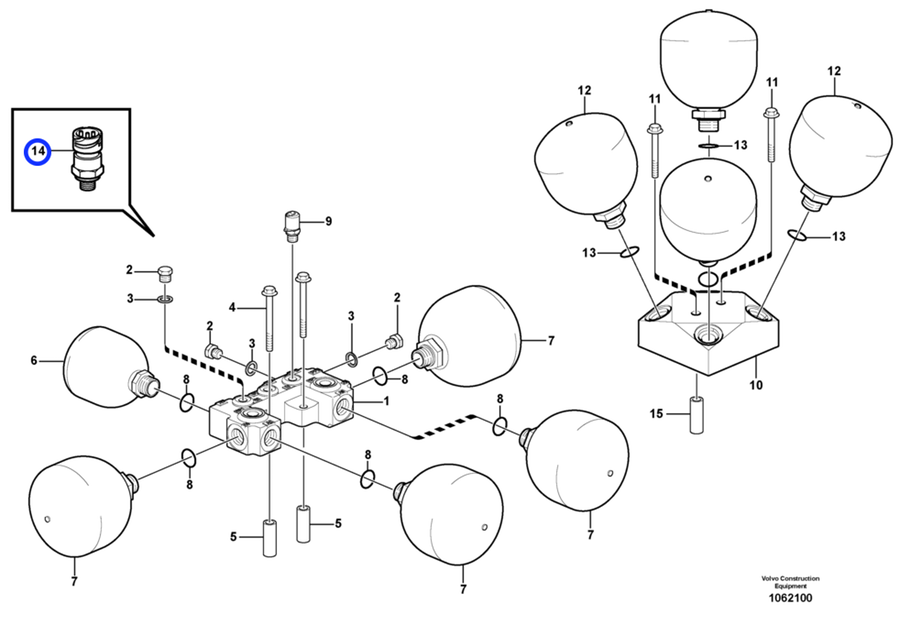 17216328 - Sensor de Pressão Freio - A35D, A40D, G930C, G940C, G946C ...
