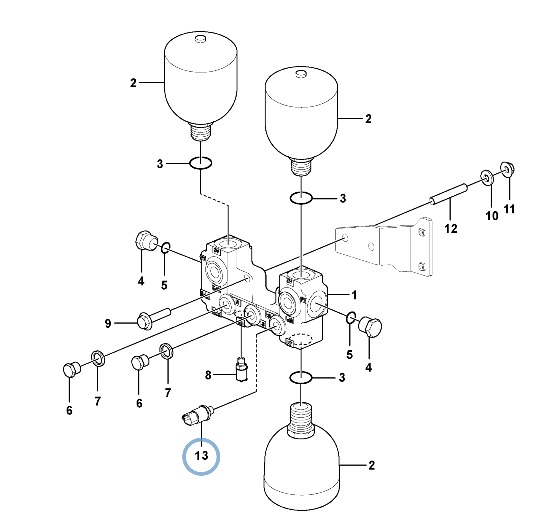 17271141 - Sensor de Pressão Freio - EC140, EC210, L60E, L60F, L70D ...