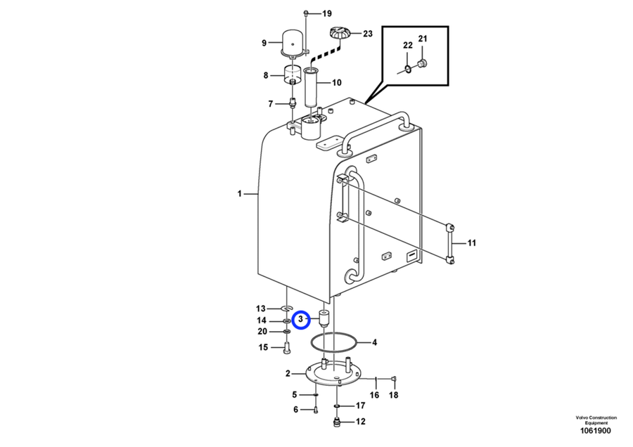 14532260 - Filtro Peneira do Tanque de Combustível - EC120D, EC135B ...