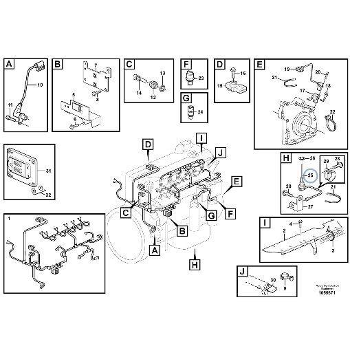 22383381 - Sensor de Nível de Óleo - EC160C, EC180C, EC200BLC, EC210 ...
