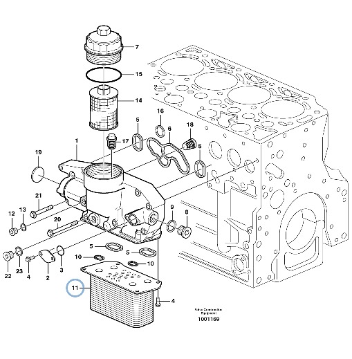 21707096 - Refrigerador de Óleo - EC135B, EC140B, EC160B, EC180B, EC210 ...