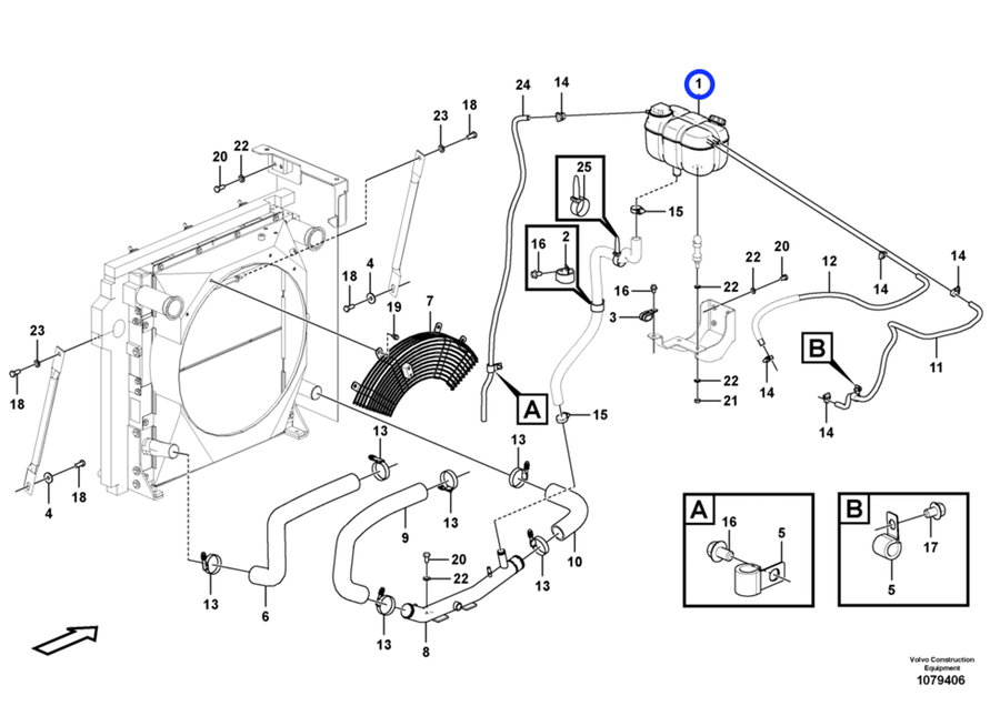 17411510 - Tanque Reservatório de Água - EC140C, EC140E, EC160E, EC180E ...