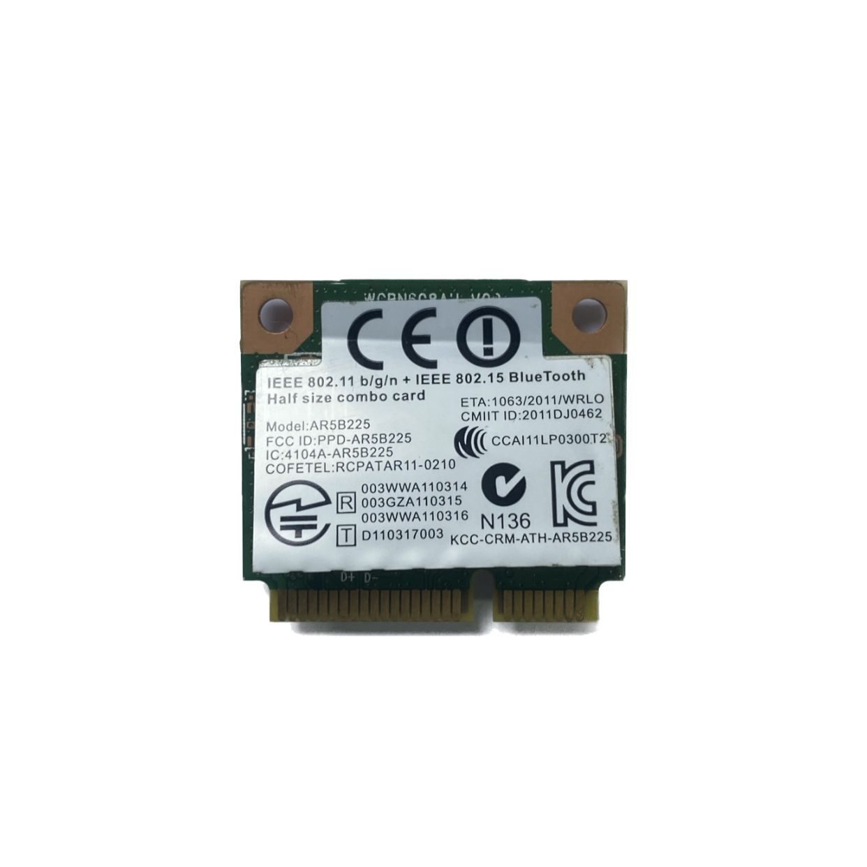 Mini Pci Wireless + bluetooth P/ Asus K45a K45 K45vm Ar5b225 - Loja ...