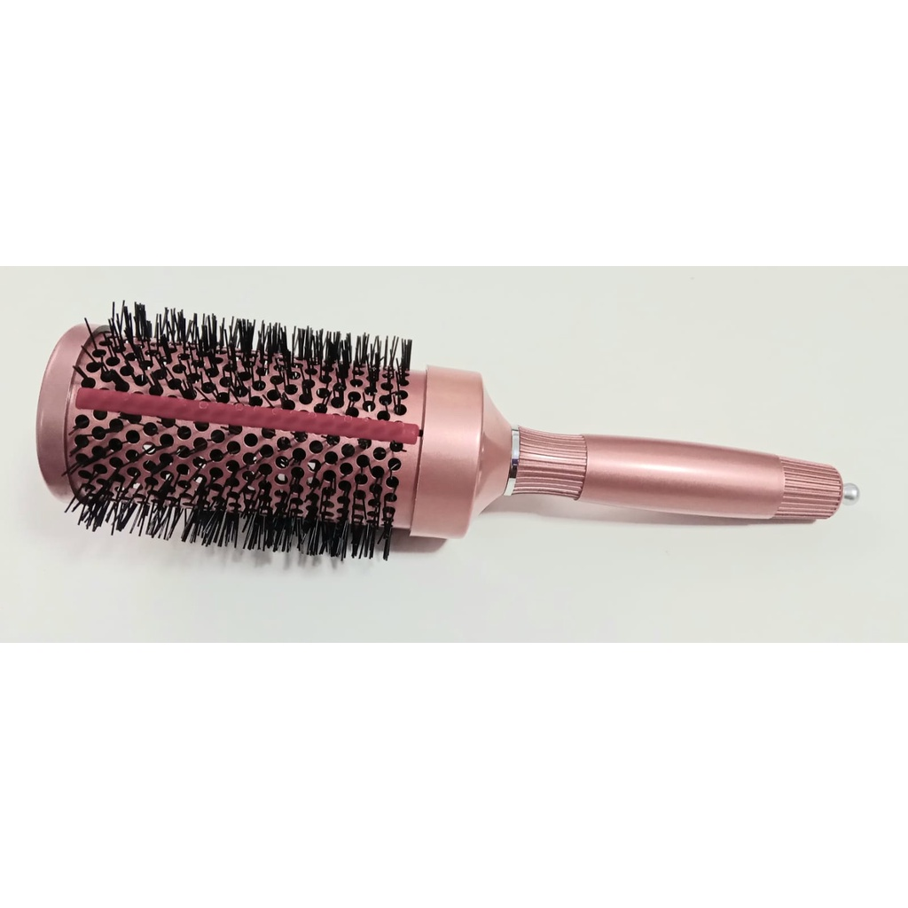 Escova Profissional Vazada Térmica em Metal Rose - Diley's