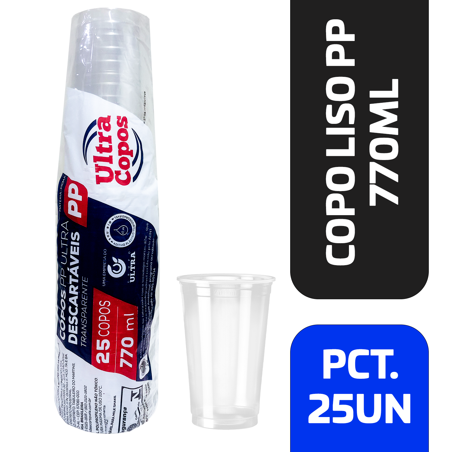Pacote Copo Liso Ultra PP - Dm e-Shop Tudo o que você procura está aqui!
