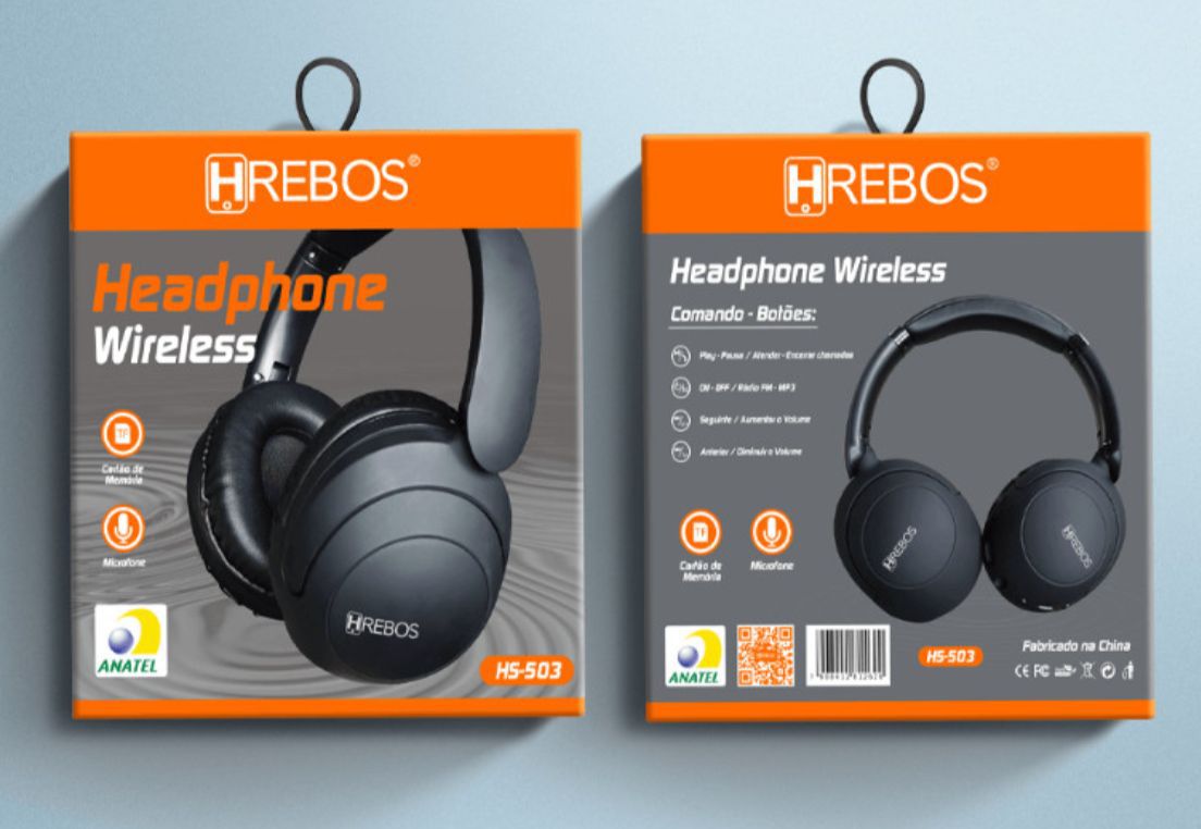 Fone de ouvido bluetooth hrebos hs-503 - CLICK IMPORTADOS ELETRONICOS