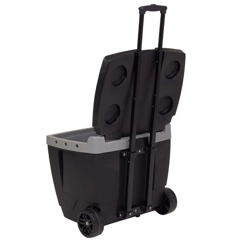 Caixa Térmica Cooler Mor 42 Litros Preta Com Rodas E Alça - Avanci Brasil