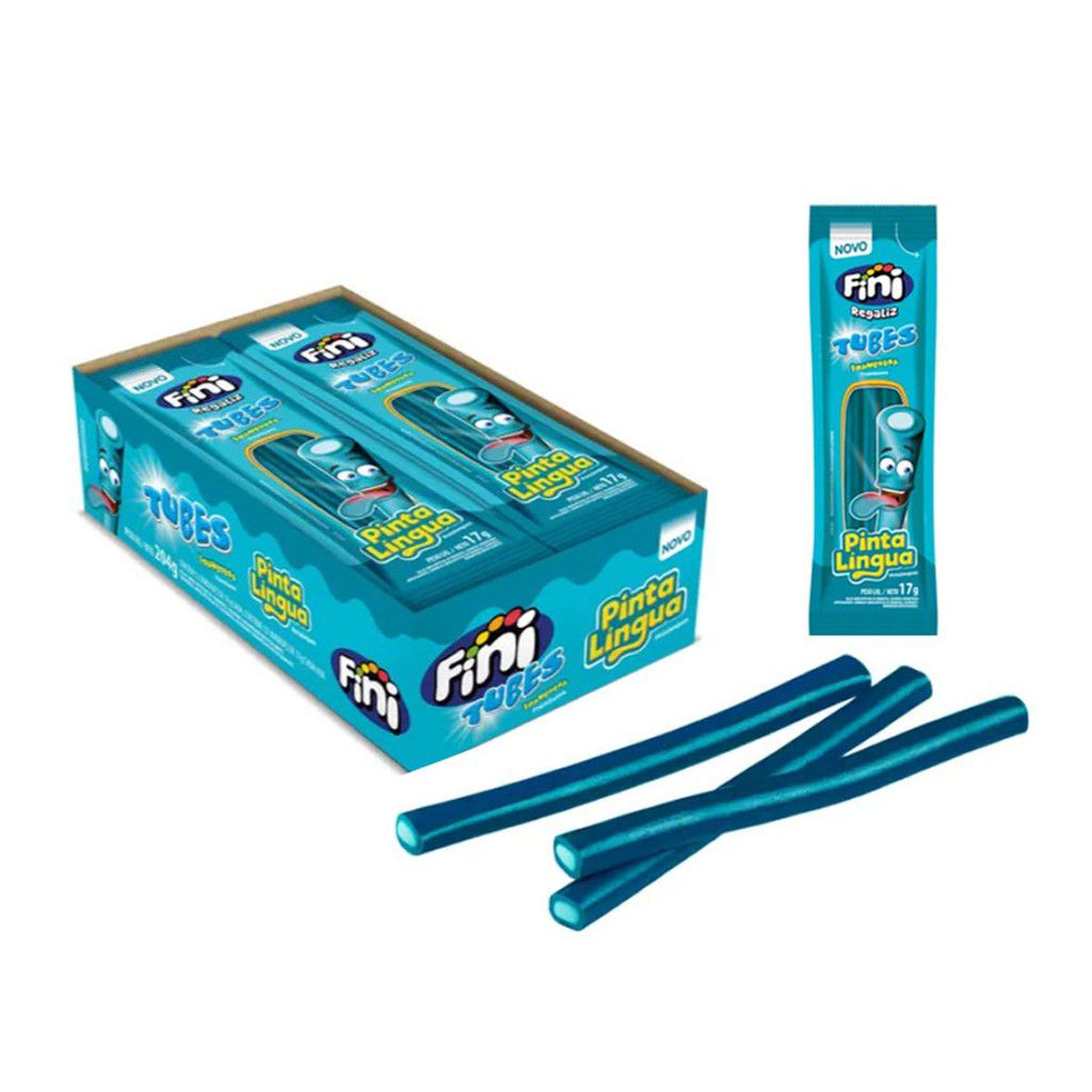 Fini Tubes Pinta Lingua Sabor Framboesa C/12 Un - Avanci Brasil