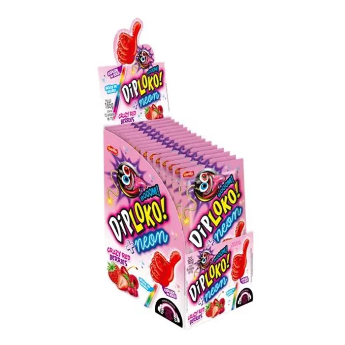 PIRULITO COM BALA DIPLOKO Explosivo DipLoko - Boom - Frutas Vermelhas ...