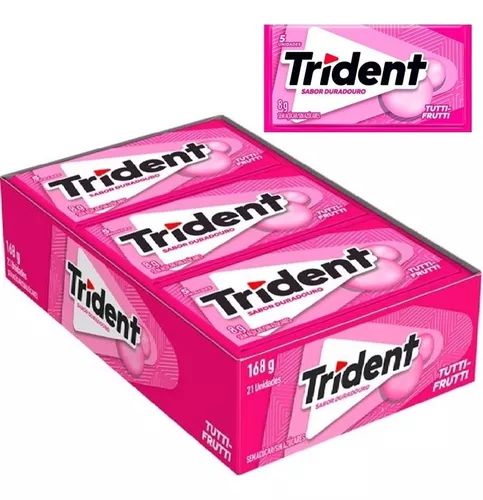 Chicle Trident Display Com 21un Mondelez Tutti Frutti 8g - Avanci Brasil
