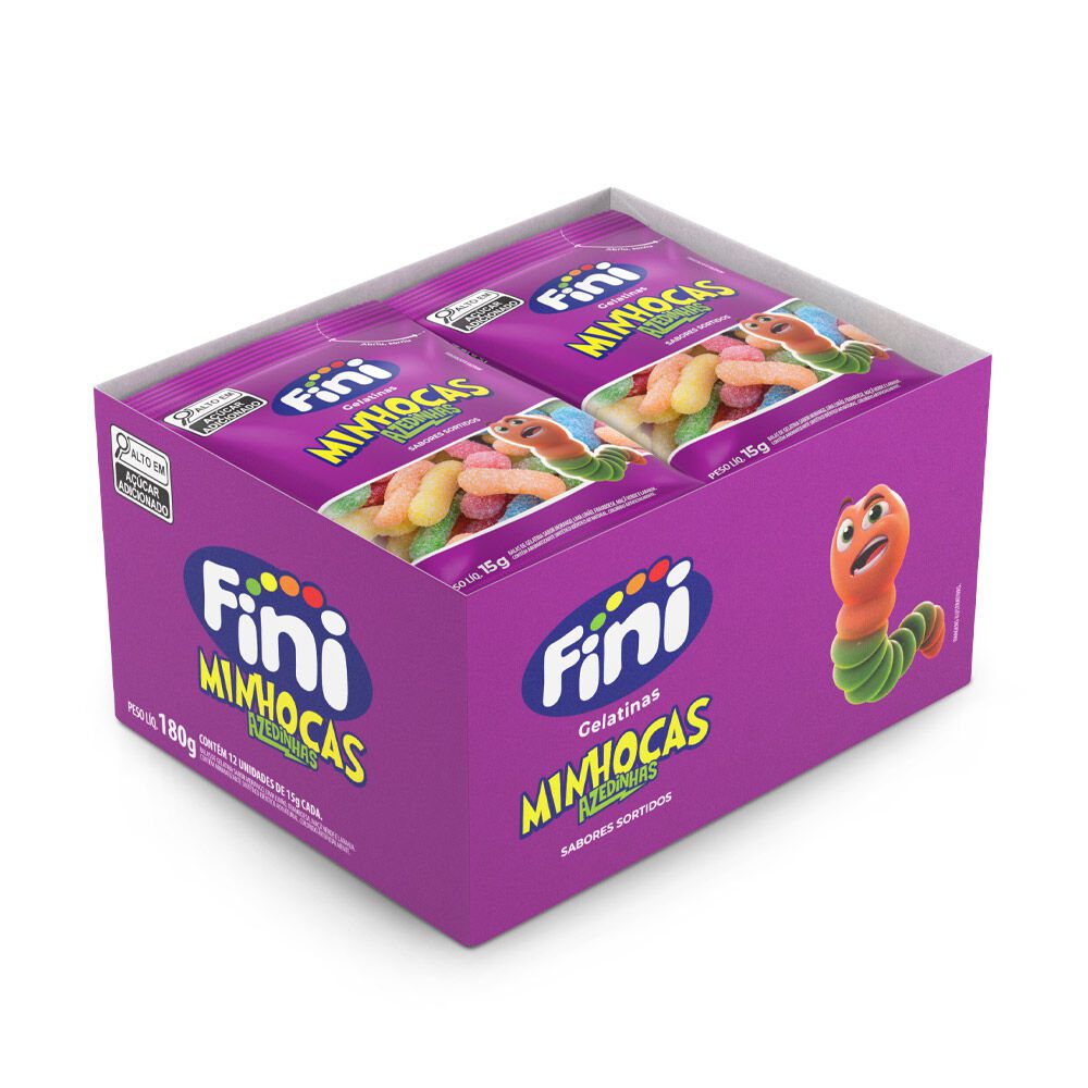Fini Goma Minhocas Azedinhas C/12 Un - Avanci Brasil Fini Goma Minhocas Azedinhas C/12 Un - Avanci Brasil