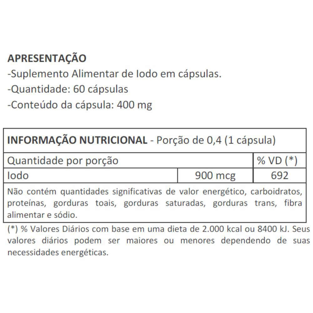 Iodo 500mg Herbolab 60 Cápsulas – Suplemento Nutricional - Mundo ...