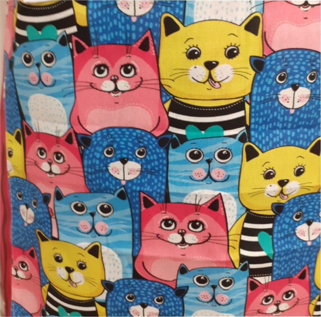 Avental Sarja Semi-Impermeável Estampado Tchuska Cats - Rosa - Uau, é Tchuska!