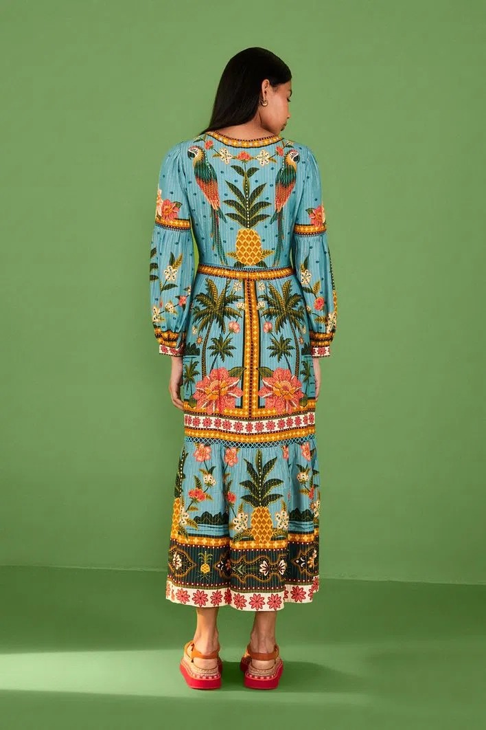FARM VESTIDO CROPPED SAMBA DAS ARARAS - MELEVALOGO