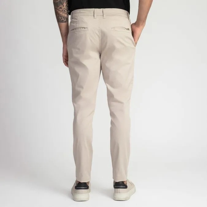 DOCTHOS CALCA FIT CROPPED SARJA 005 BEGE - MELEVALOGO