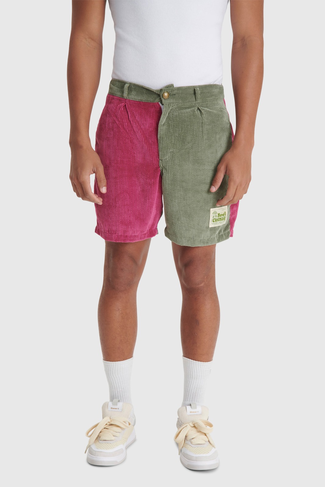 BAW SHORTS ALFAIATARIA COLORBLOCK MUSH - MELEVALOGO