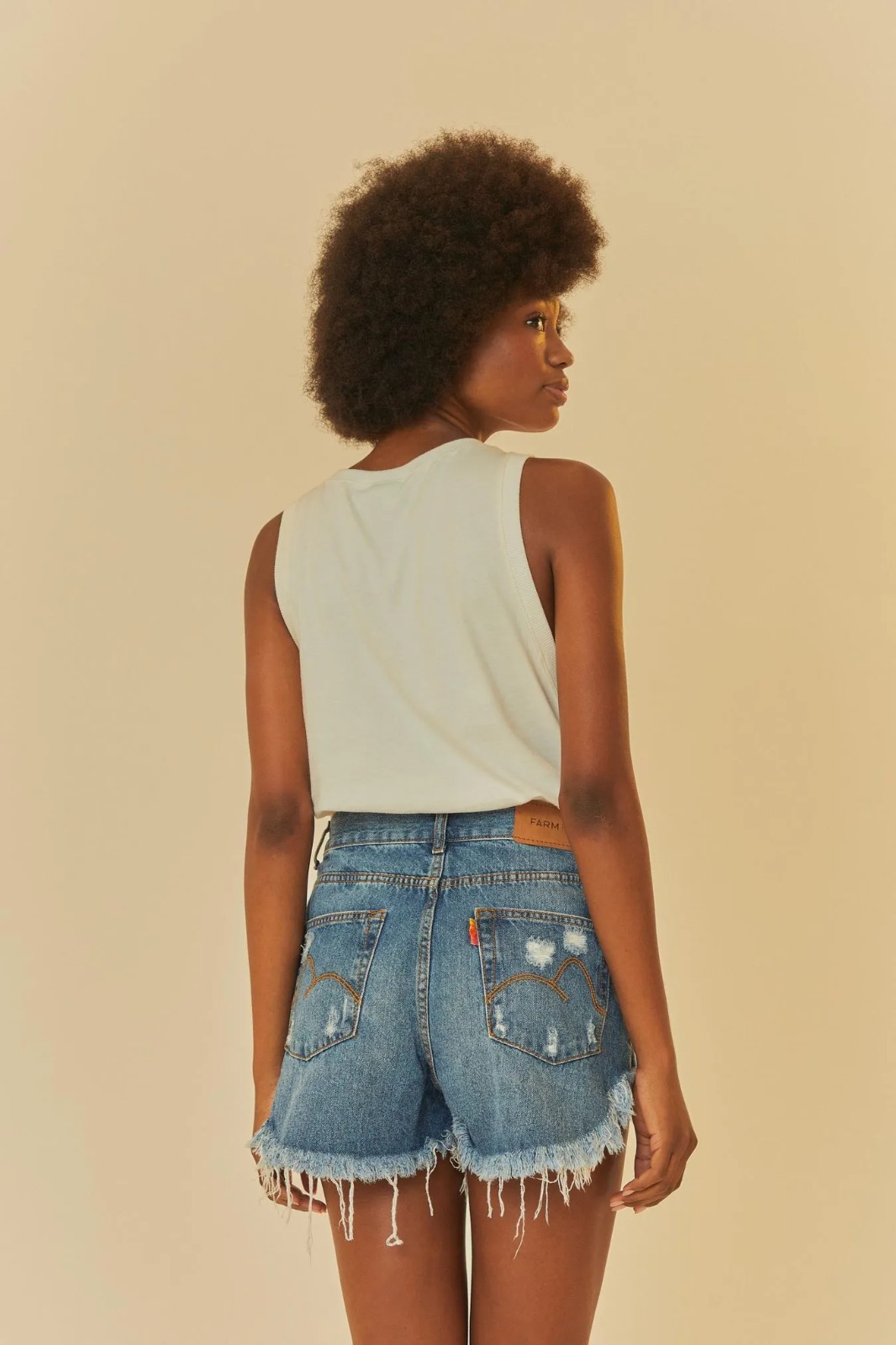 FARM SHORT JEANS MULLET MEDIO - MELEVALOGO