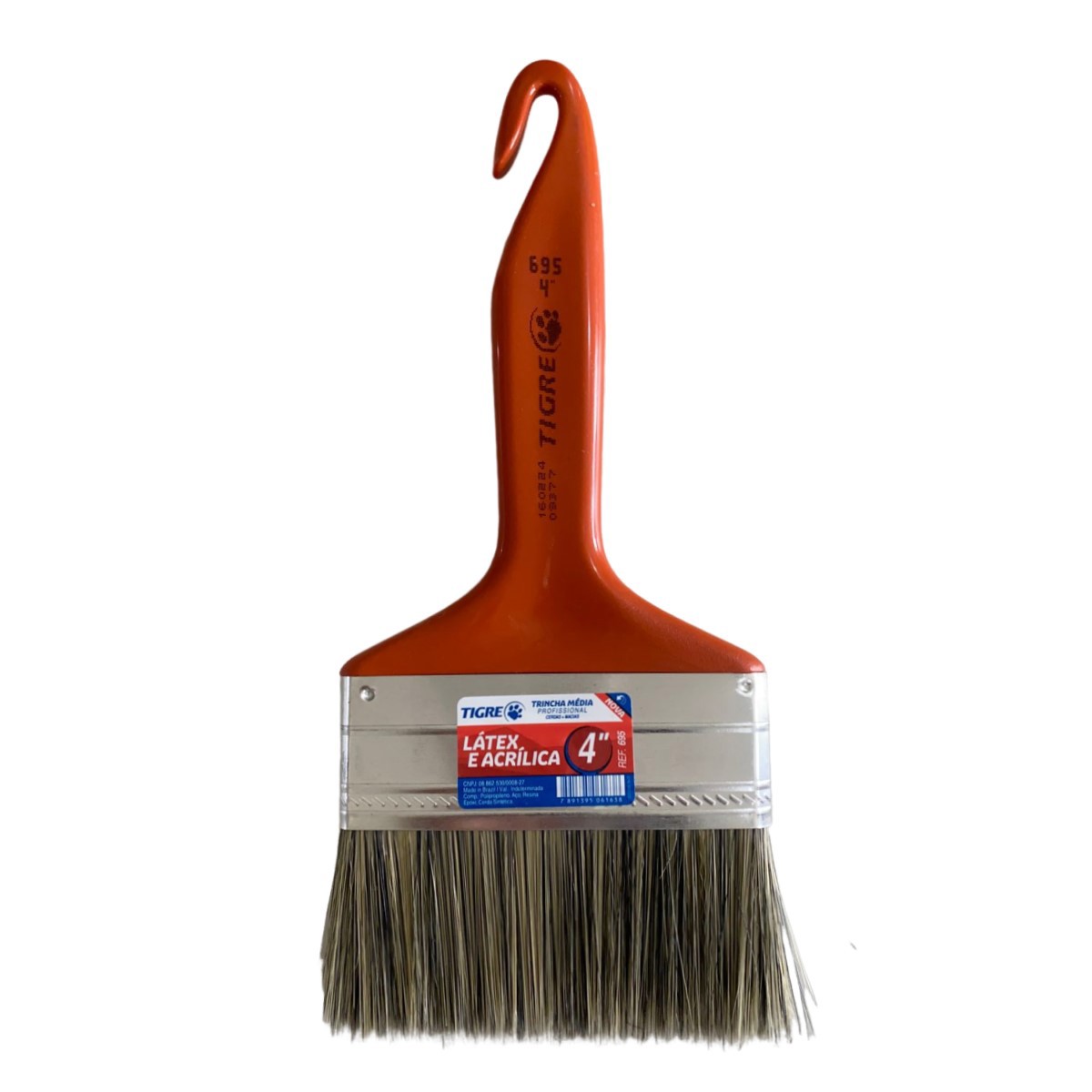 Kit 4 Trincha Pincel P/ Pintura Látex Acrílica 4'' Tigre - BARADEL ...