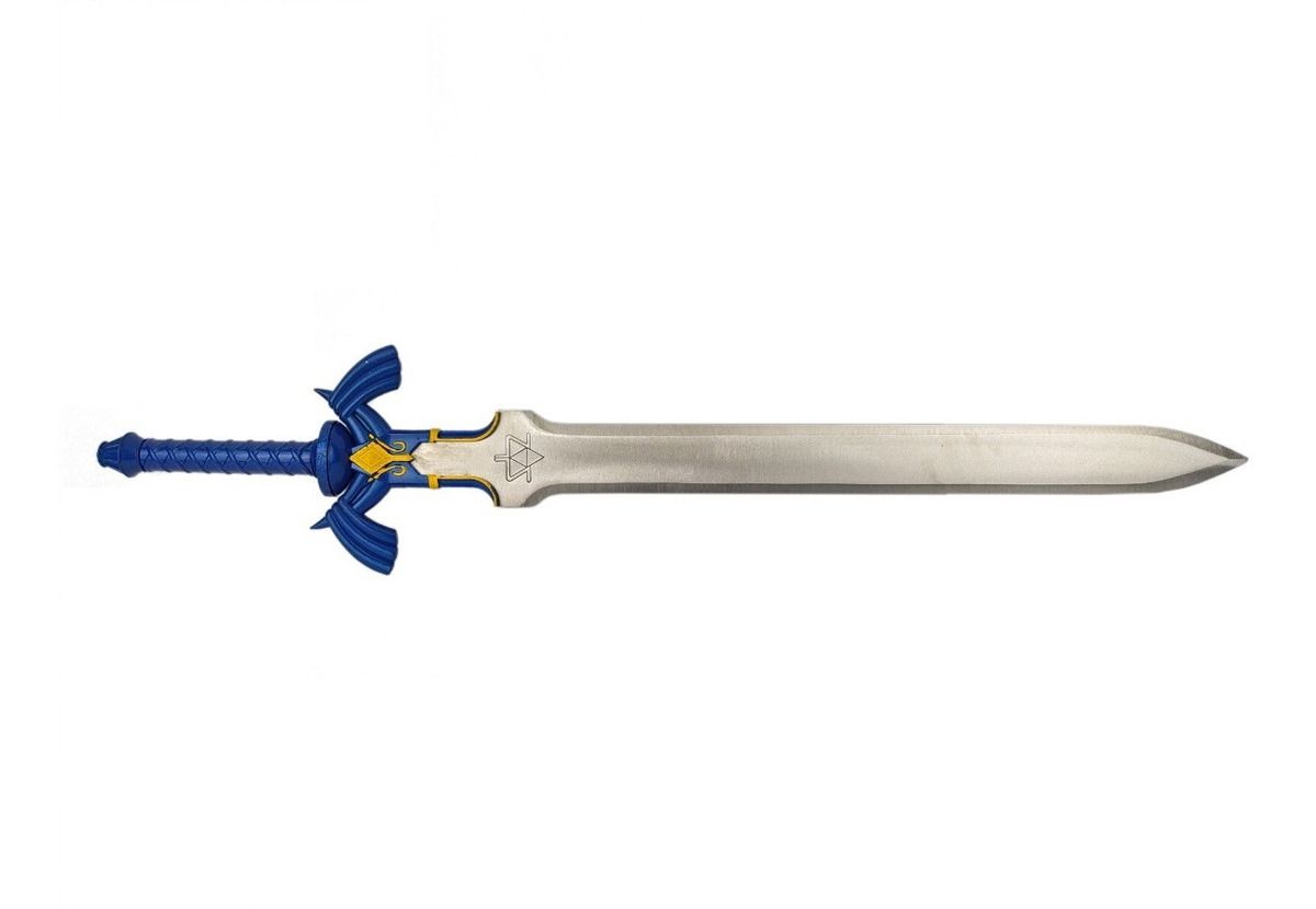 Espada Master Sword The Legend Of Zelda c/Suporte Tamanho Real Em Aço ...