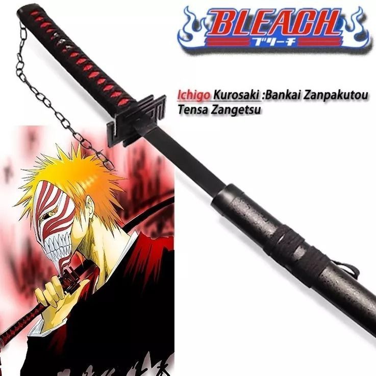 Espada Katana Tensa Zangetsu Ichigo Kurosaki Bleach Ninja - Tenda Medieval