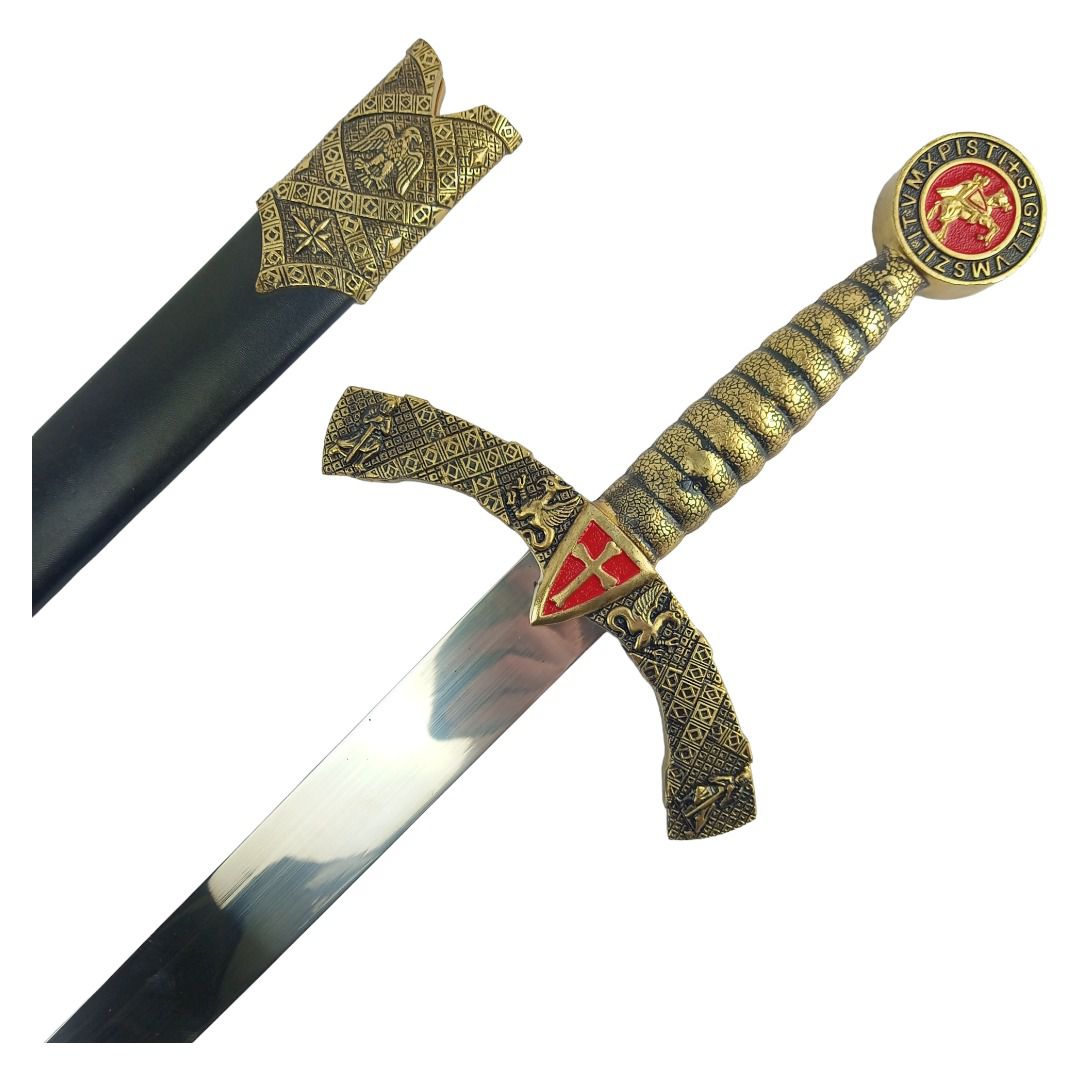 Espada Medieval Cruzadas Templária Excalibur ⚔️ - Decoração Histórica ...