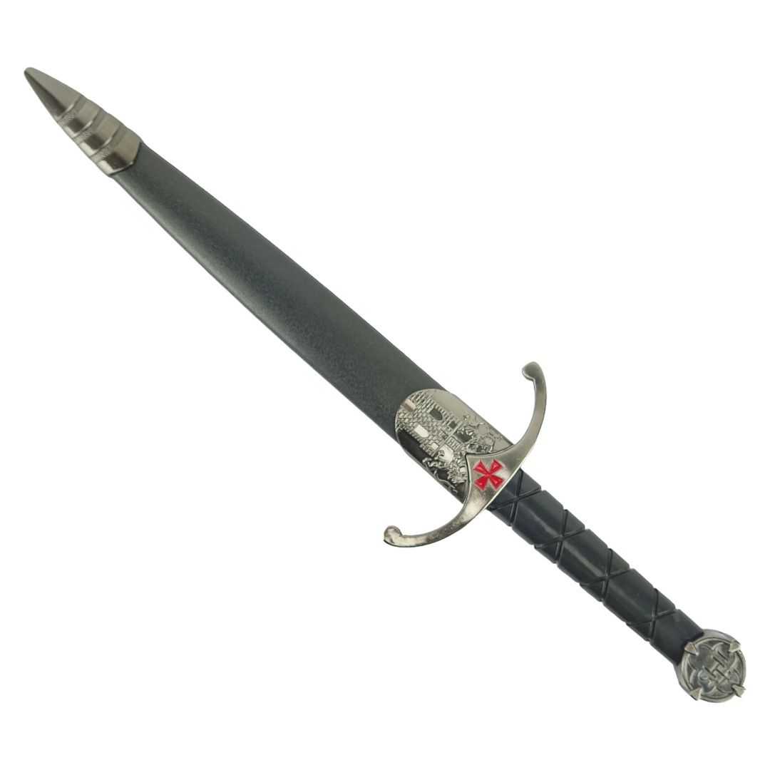 Adaga Punhal Templária Mini Espada Medieval Cruz de Malta - Tenda Medieval