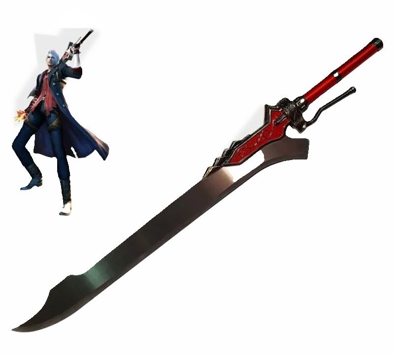 Espada Dante Devil May Cry 4 Nero Red Queen Em Aço - Tenda Medieval