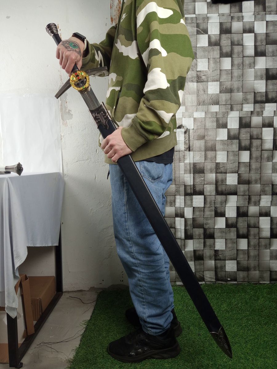 Espada Geralt Rívia The Witcher em Aço 115 cm | Tenda Medieval - Tenda ...