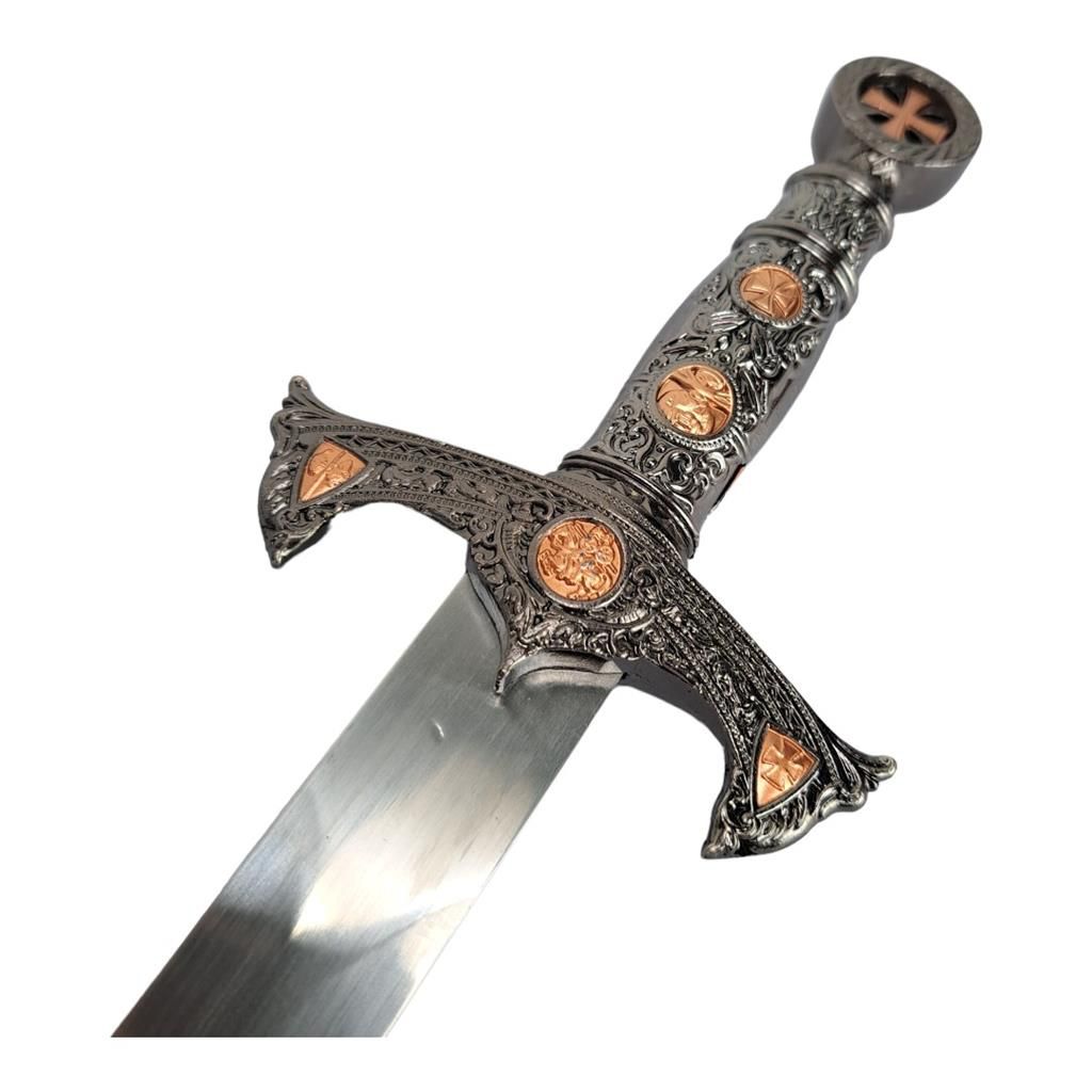 Adaga Medieval Cruzadas Templária com Bainha - Tenda Medieval