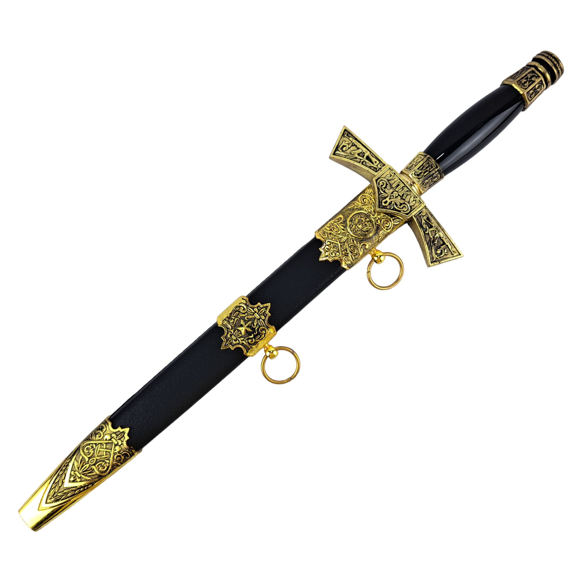 Adaga Russa Caduceus Cerimonial NK Dourada - Tenda Medieval