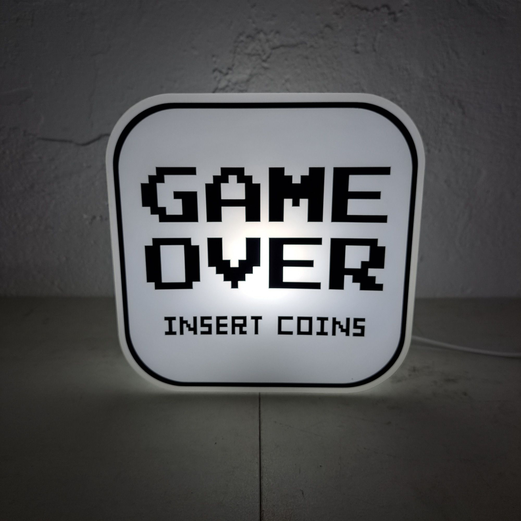 Luminária Box Game Over - Iluminação Estilo Gamer para Sua Casa 🎮💡 ...