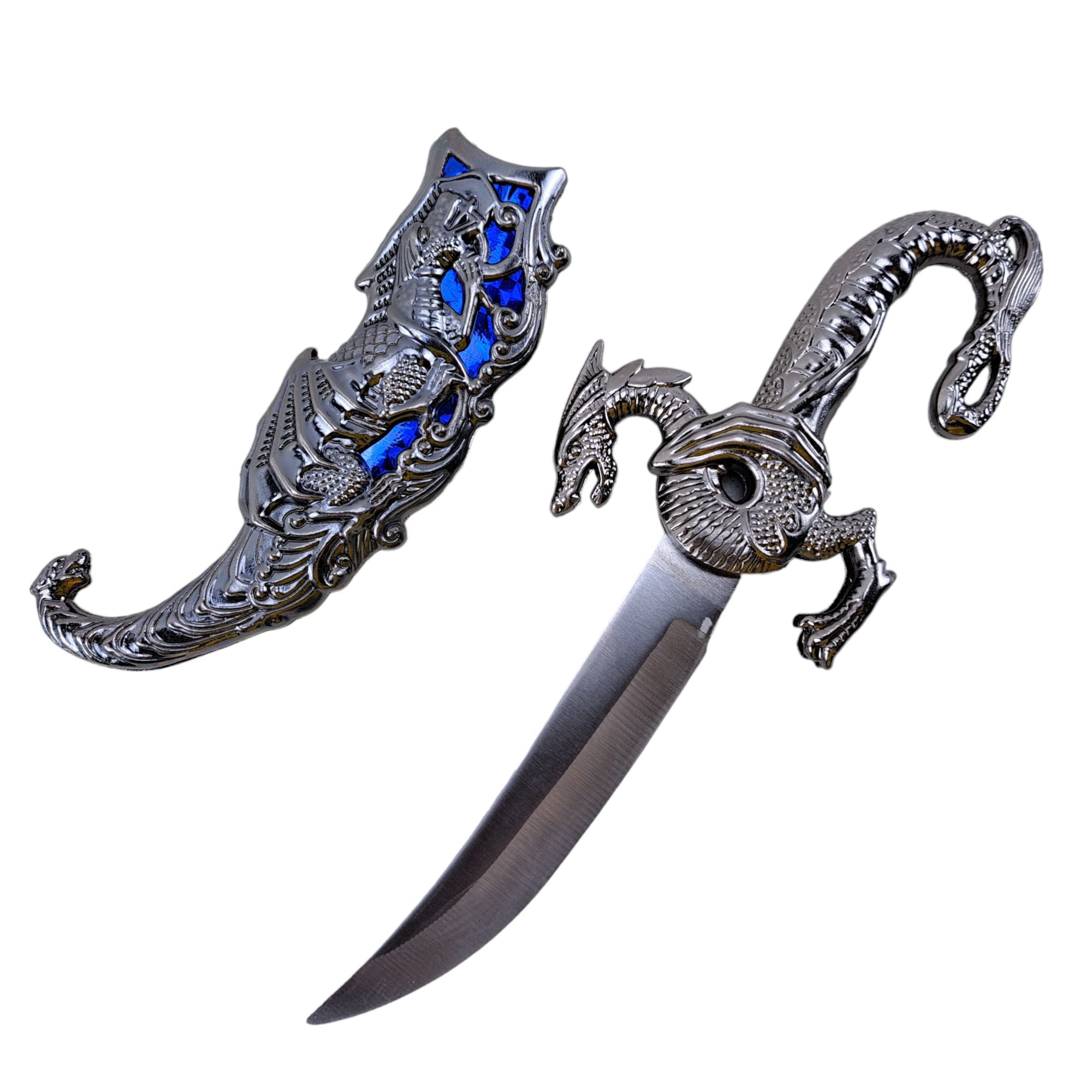 Adaga Dragão Bainha Azul - Encanto Medieval para Colecionadores 🐉💙 ...
