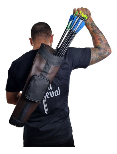 Aljava De Costas Courino - Alça Ajustável para 30 Flechas 🏹 - Tenda ...