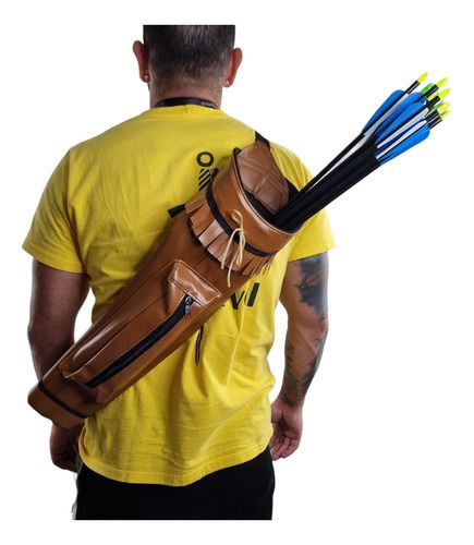 Aljava De Costas Courino - Alça Ajustável para 30 Flechas 🏹 - Tenda ...