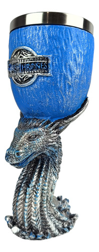 Taça Cálice Medieval Dragão Game Of Thrones - Aço Inox e Resina 180ml ...