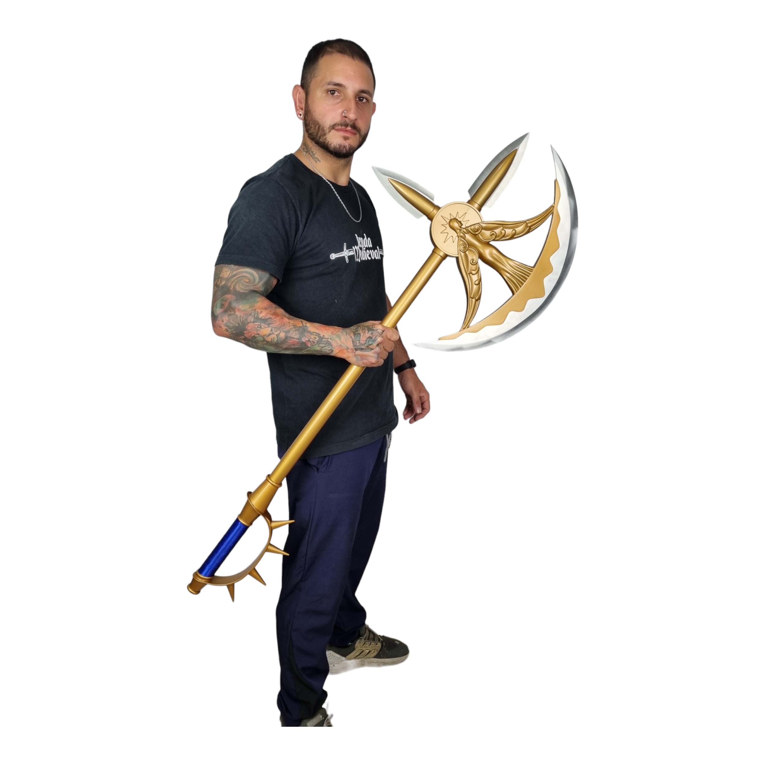 Machado Rhitta Escanor Nanatsu no Taizai - Réplica em Aço 117cm - Tenda ...