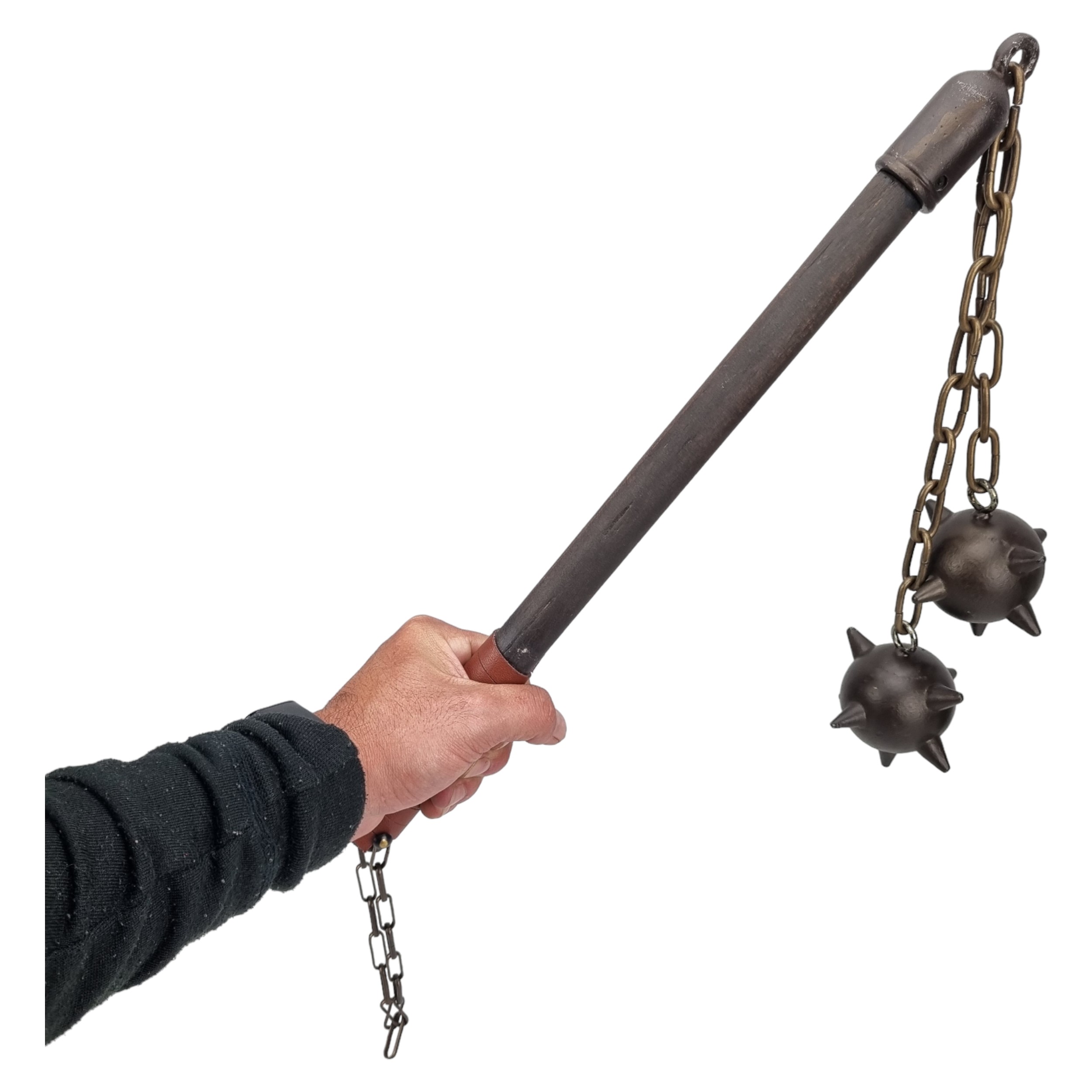 Mangual Medieval Artesanal Bola Espinhal Dupla - Réplica Decorativa ...