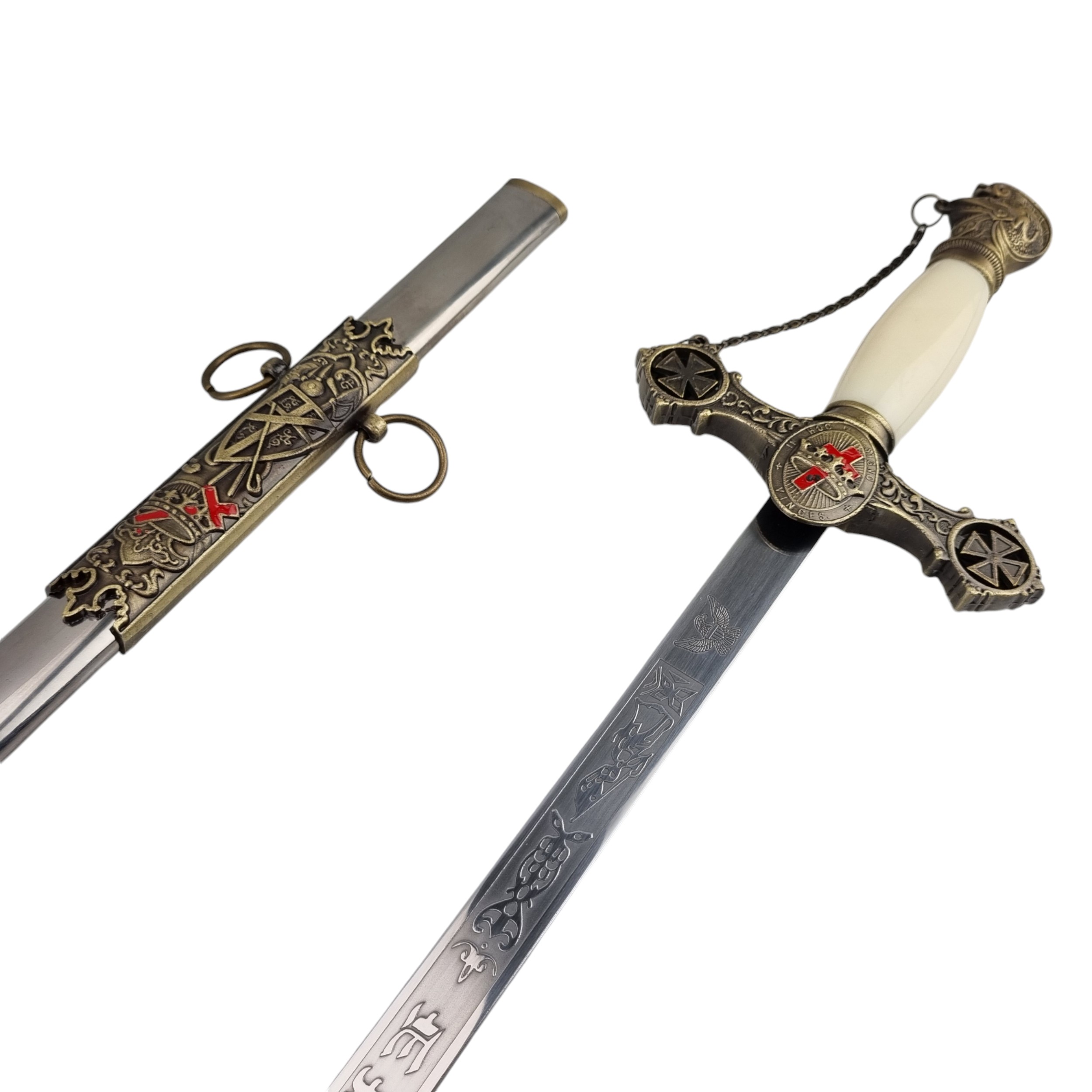 Espada Cerimonial Templária Medieval Cruz de Malta - Honra e Tradição ...