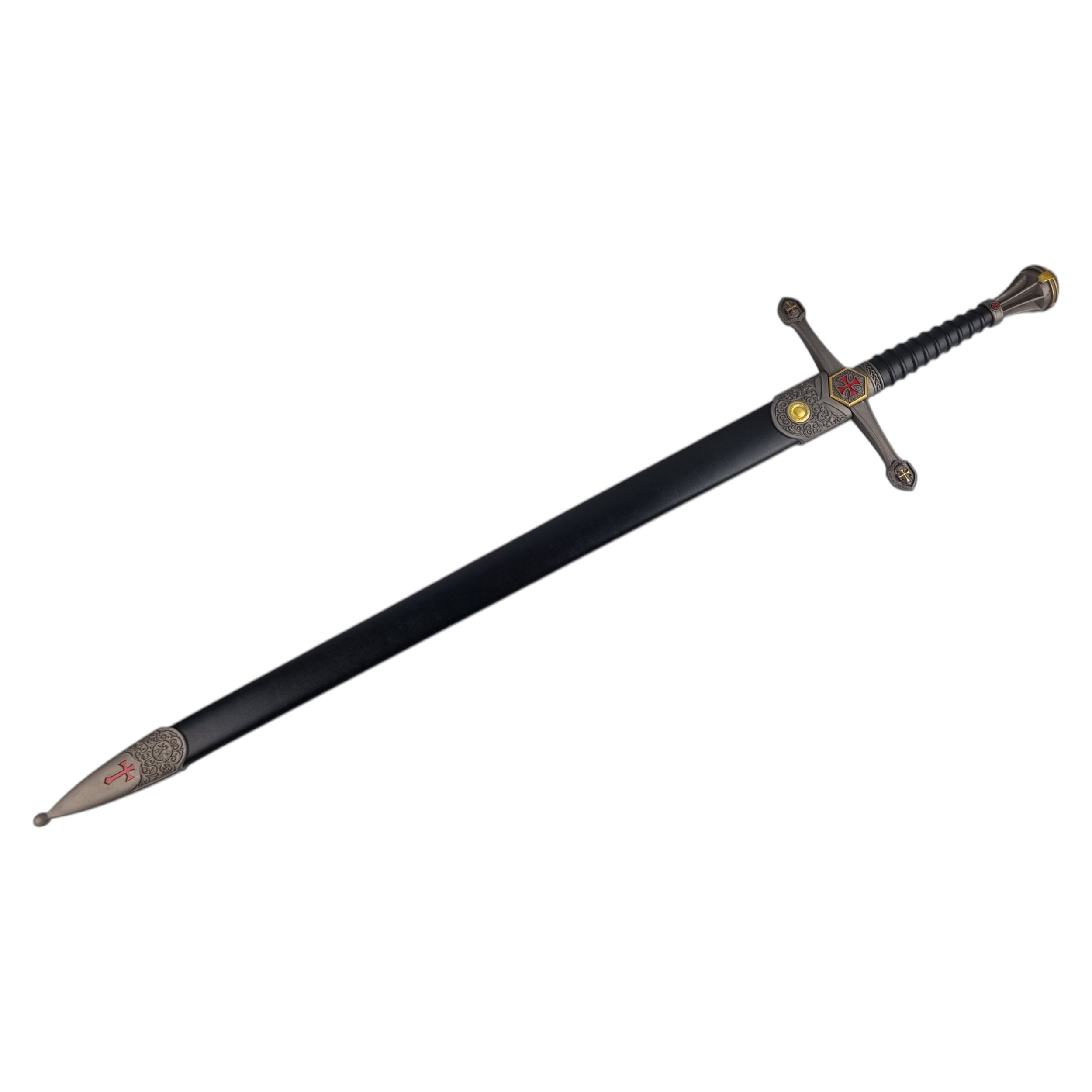 Espada Medieval Templária Cruz de Malta com Bainha | Tenda Medieval ...