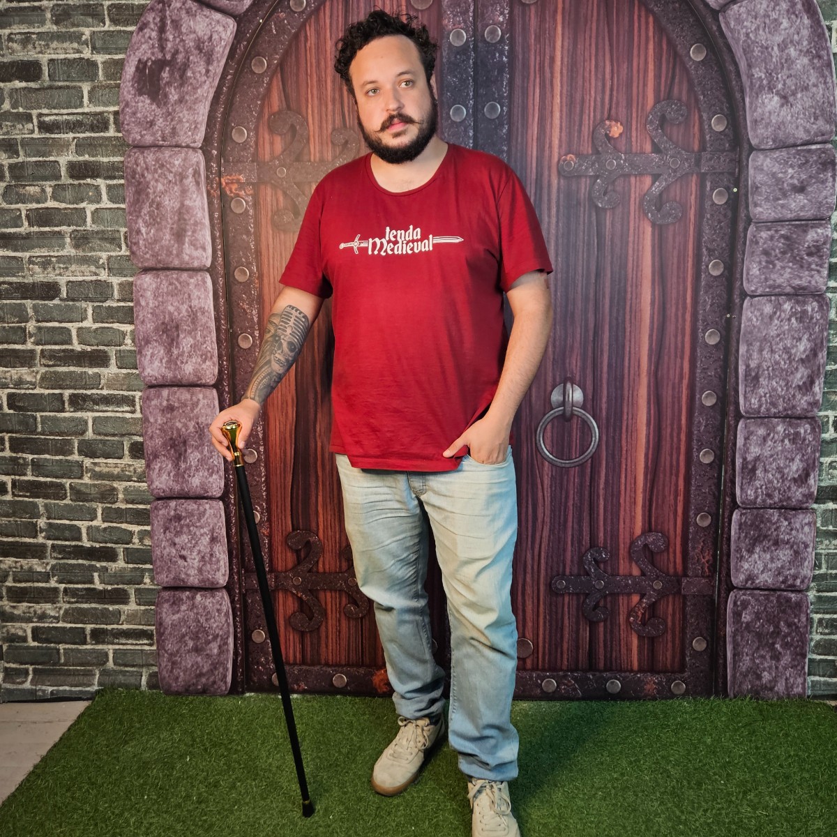 Bengala Maçônica Esquadro e Compasso - Uso Diário | Tenda Medieval ...