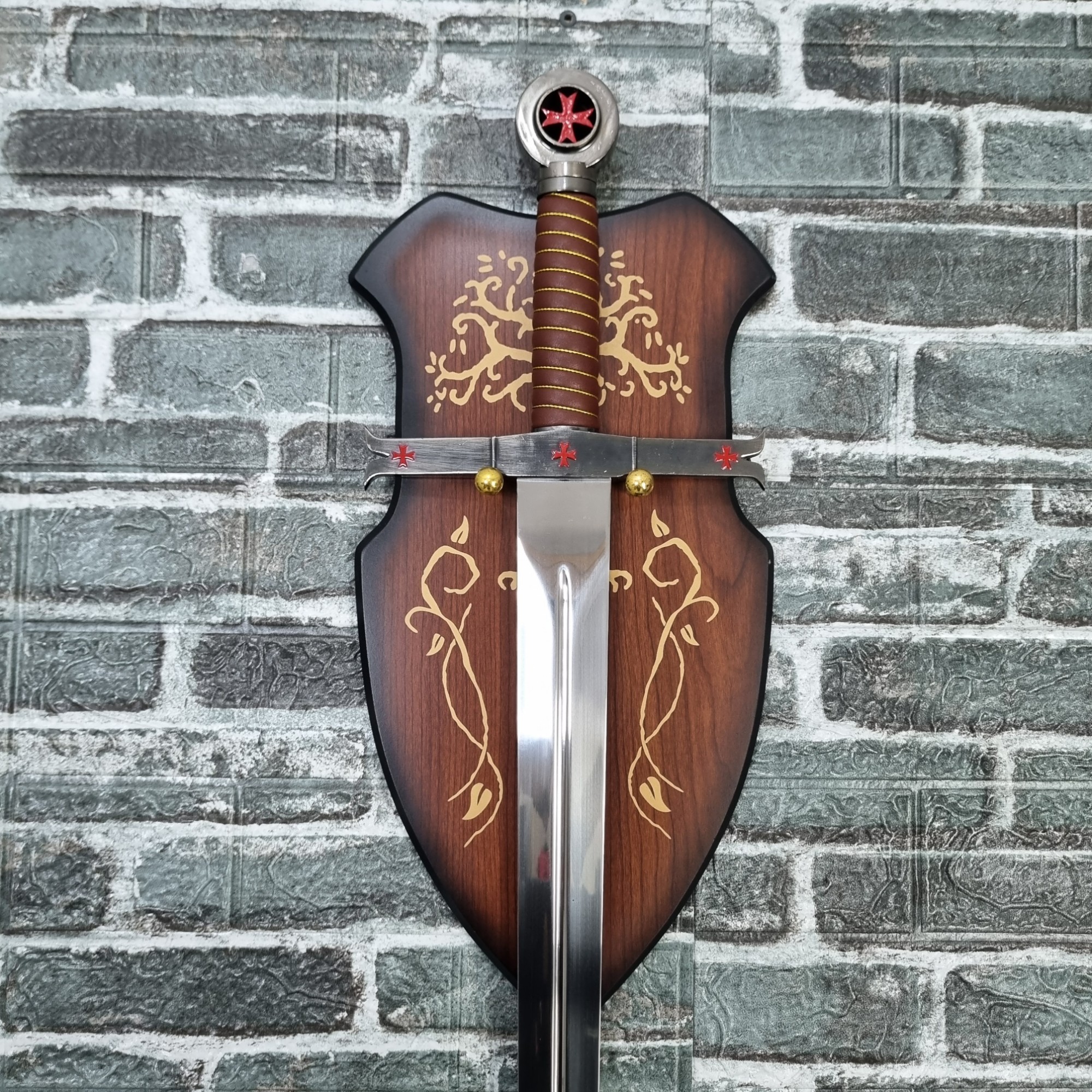 Espada Medieval Templária Cruz de Malta Decorativa | Tenda Medieval ...