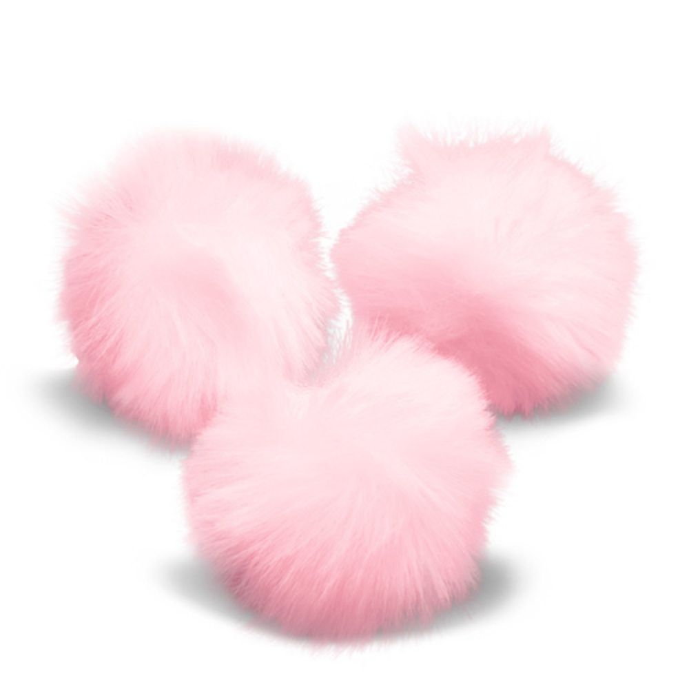 Pompom de Pélucia 50mm - Rosa Bebe - Brilhos e Artes - Fitas e Apliques