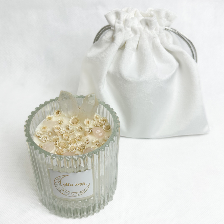 Vela Aromática Baunilha 250g - Cera Vegetal - Elfa Zen