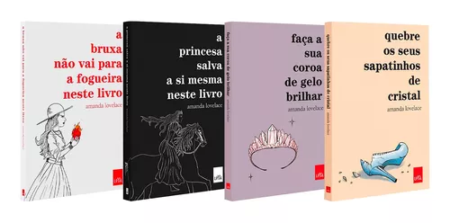 Kit Amanda Lovelace - Bruxa + Princesa + Coroa + Sapatinhos - Aquarela ...