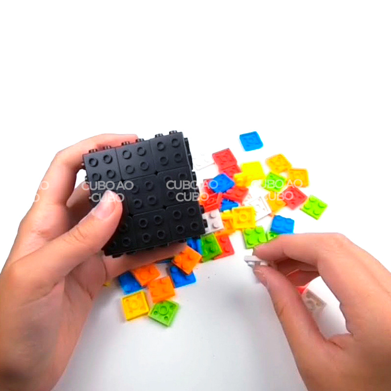 Cubo Mágico 3x3x3 Fanxin Building Blocks LEGO Preto - Cubo ao Cubo - A ...