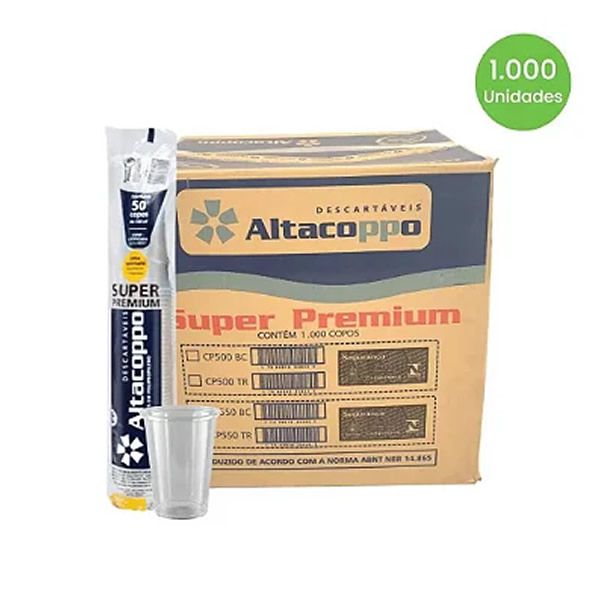 COPO 550ML TRANSPARENTE PP ALTACOPPO C/50 UNIDADES - Ângulo Embalagens