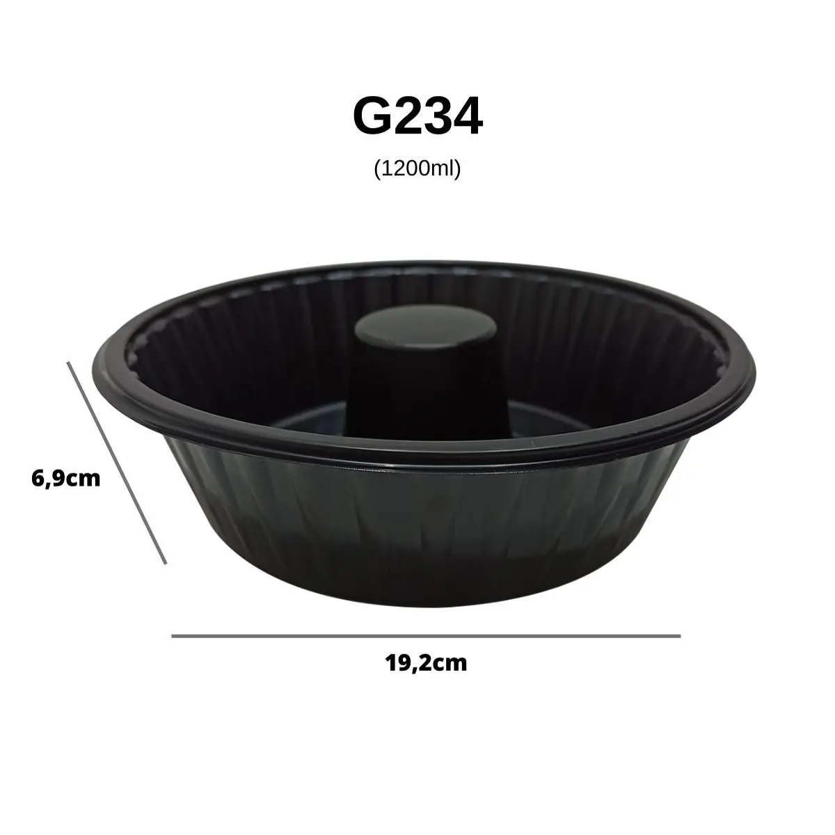 G 234 FORMA DE BOLO PRETA C/50 UND - Ângulo Embalagens