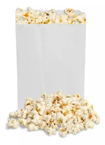 SACO PIPOCA BRANCO N.2 C/500 UND 8cm x 14cm - Ângulo Embalagens